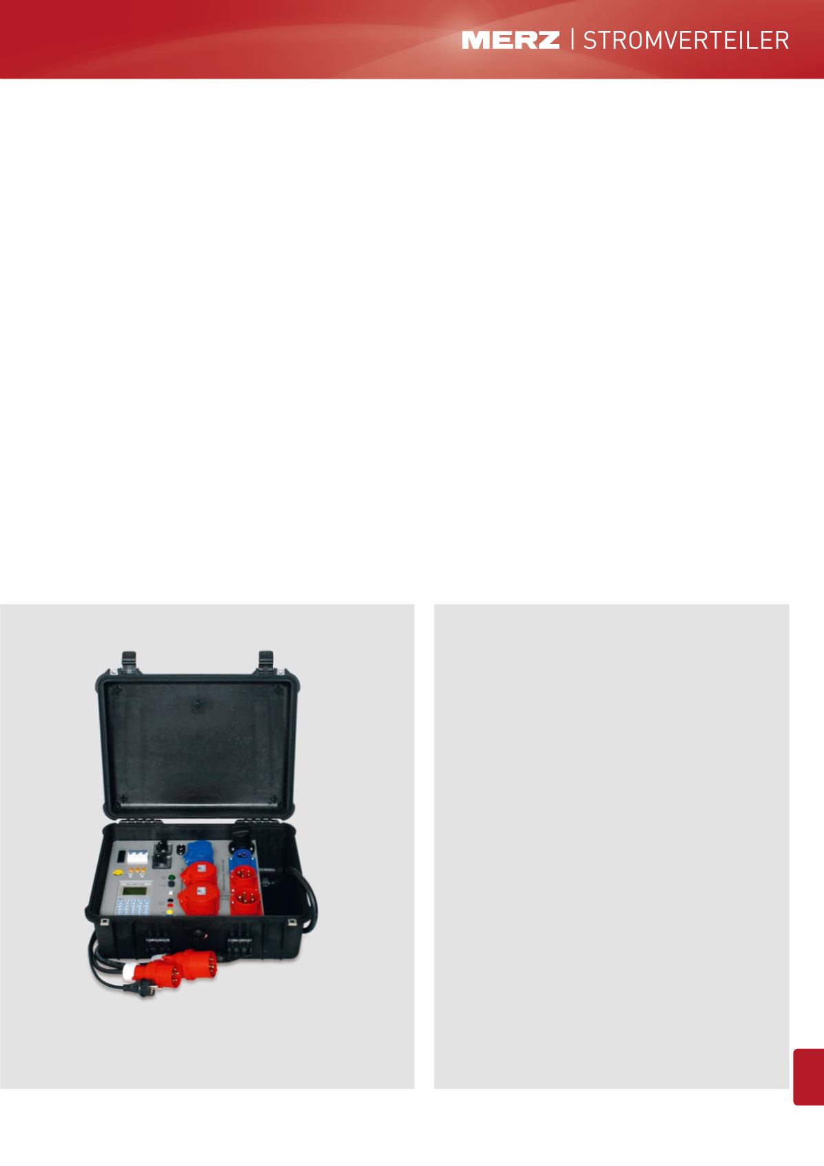 Merz Stromverteiler Katalog